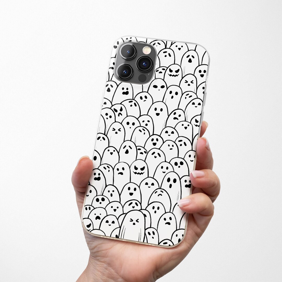 Halloween Spooky Ghost Phone Case Fit iPhone 15 Pro 14 13 Mini 12 11 ...