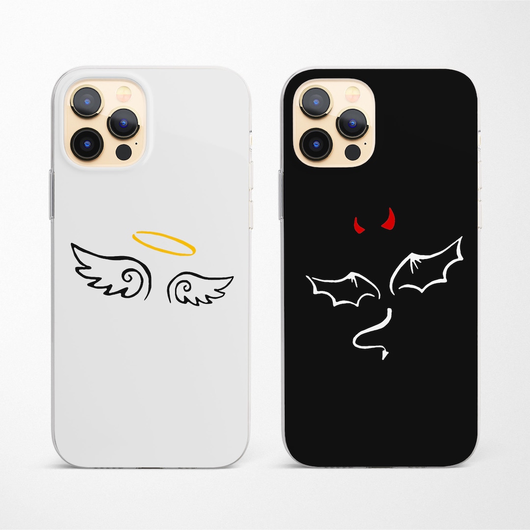 Devil Angel Couple Matching Phone Case for iPhone 17 Pro Max, Air, 16e ...