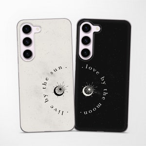 Matching Moon Phone Case Couple Cover Fits Samsung S25 S24 S23 Ultra ...