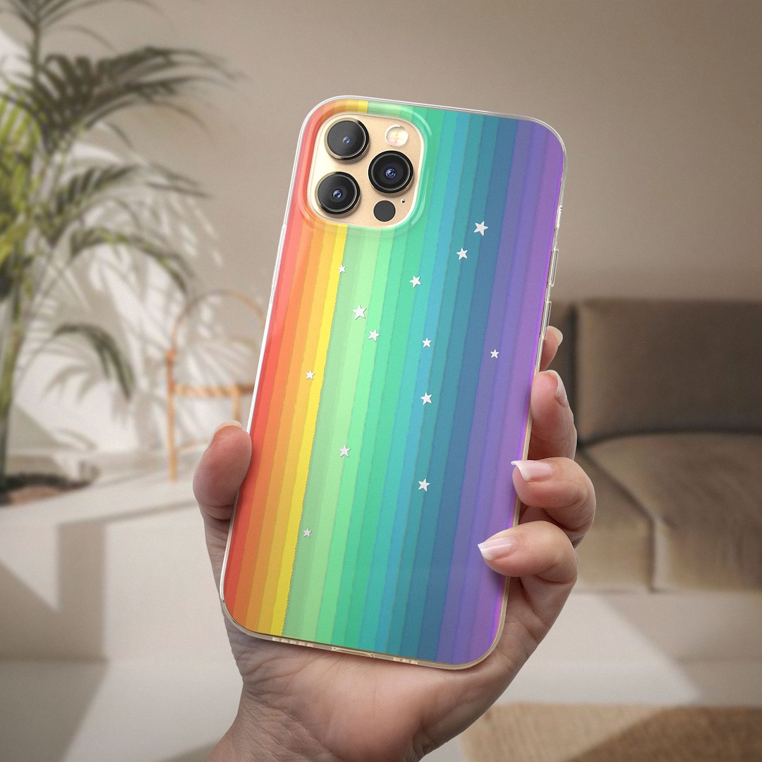 Colorful Rainbow Hippie Phone Case for iPhone 17 Pro Max, Air, 16e, 15 ...