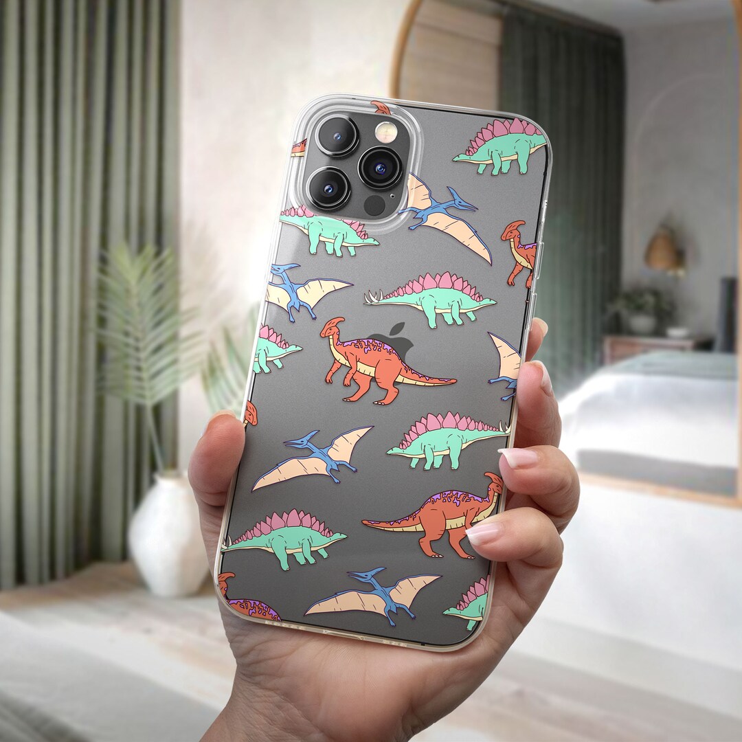 Retro Dino Dinosaur Phone Case Fit iPhone 15 Pro 14 13 Mini 12 11 Fits ...