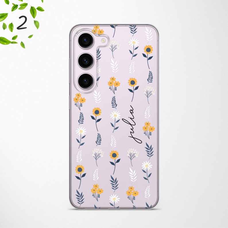 Personalised Phone Case Custom Flower Cover Fits Samsung S26 S25 Ultra ...