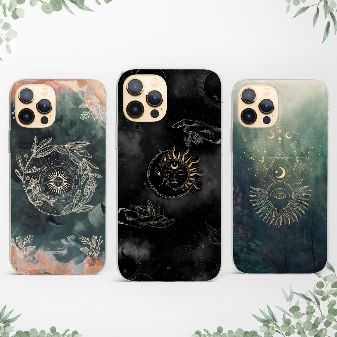 Aesthetic Moon Stars Astrology Phone Case Fit for iPhone 16 15 Pro 14 ...