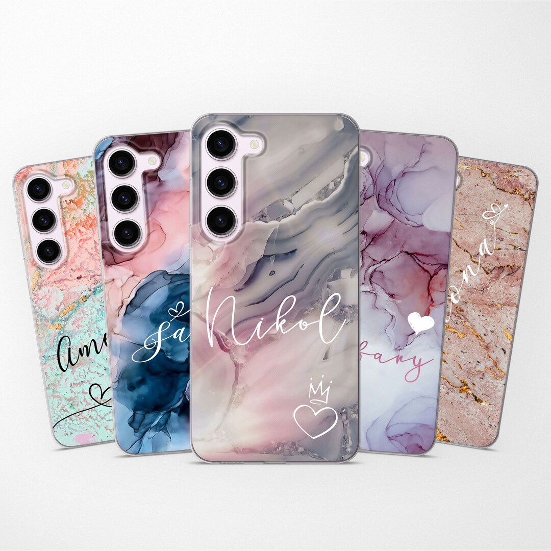 Personalized Phone Case Custom Name Cover Fits Samsung S25 S24 S23 Ultra S22 S21 S20 FE Fit ...