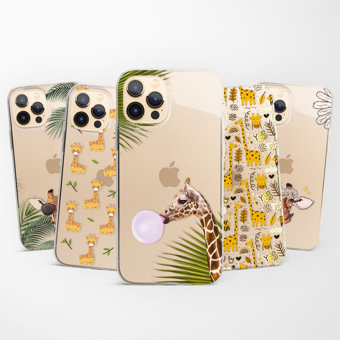 Giraffe Clear Animal Phone Case Fit iPhone 15 Pro 14 13 Mini 12 11 Fits ...