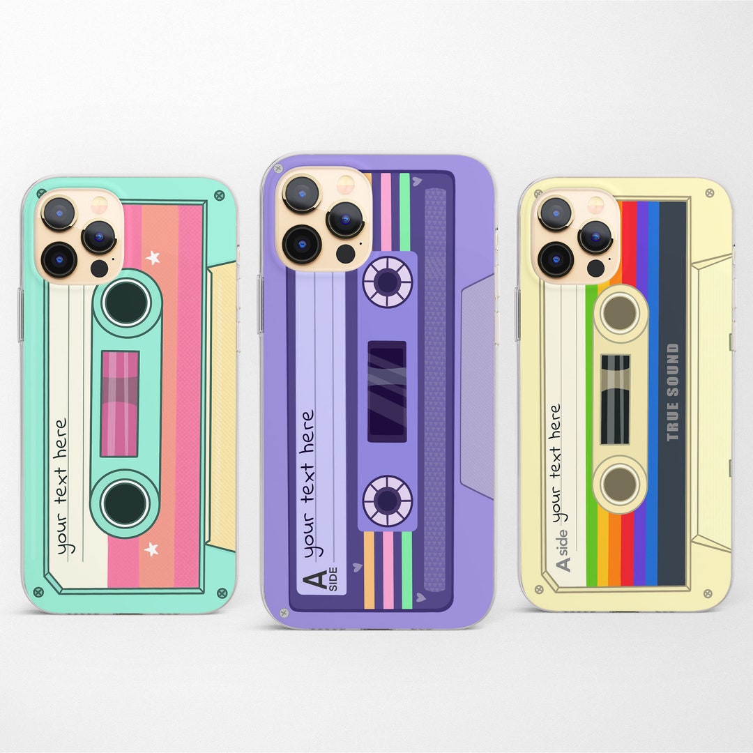 Custom Cassette Tape Phone Case Fit iPhone 15 Pro 14 13 Mini 12 11 Fits ...