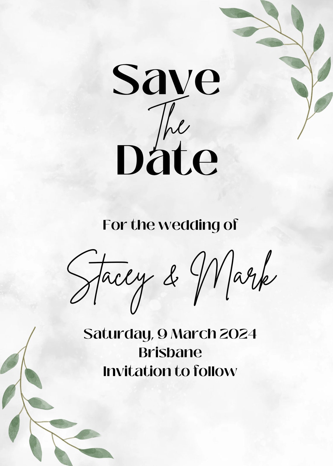 Editable Save the Date Template. Digital Download. Printable or ...
