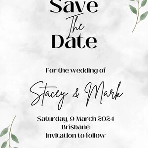 Editable Save the Date Template. Digital Download. Printable or ...
