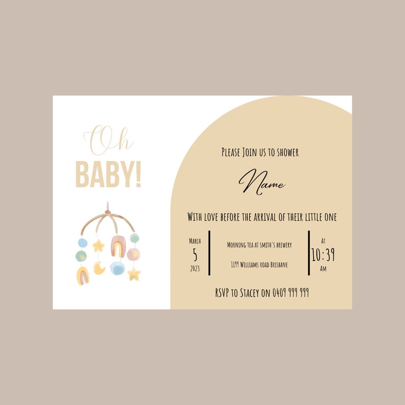 Editable Baby Shower Invitation - Etsy