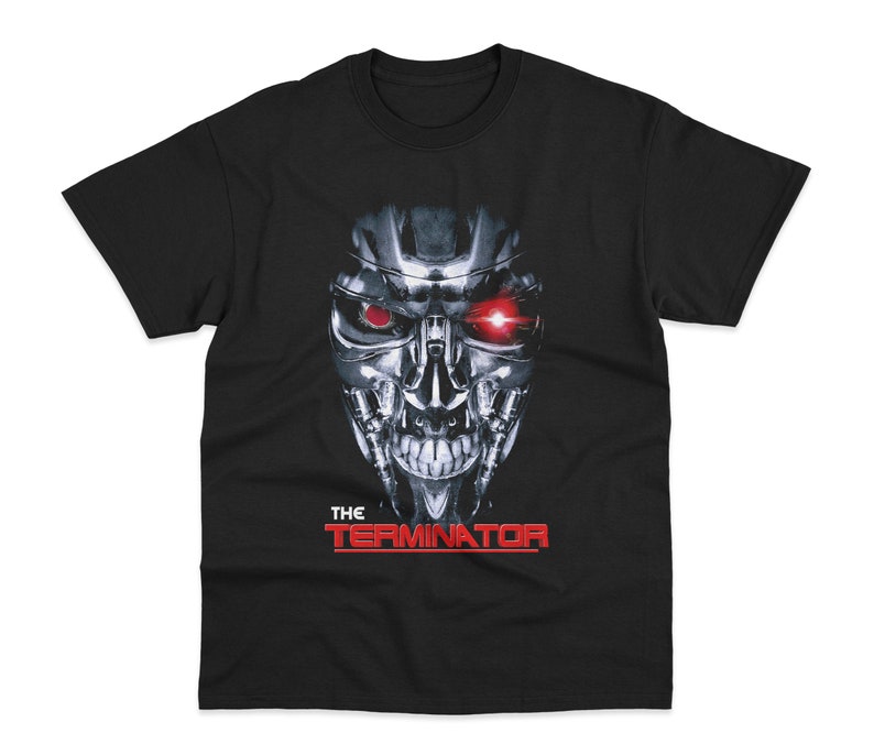 The Terminator Black T-shirt, Retro Movie Shirt, Movie Tees, Terminator ...