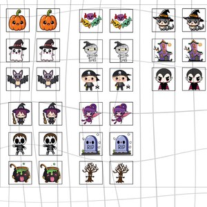 Halloween Themed Printable Memory Matching Games, Pumpkin and Halloween ...