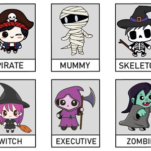 Printable Halloween Who Am I Game Activity for Kids and Family ...