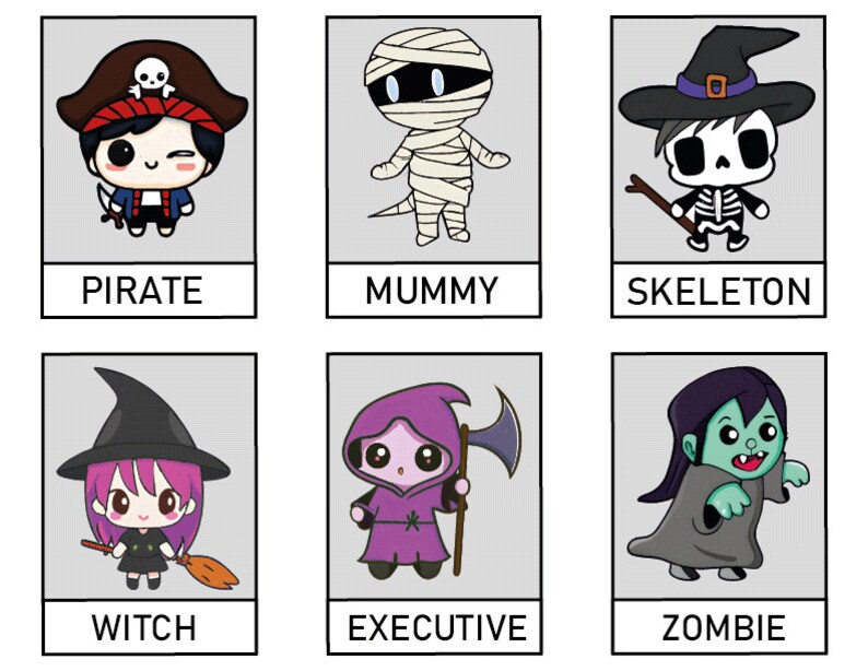 Printable Halloween Who Am I Game Activity for Kids and Family ...