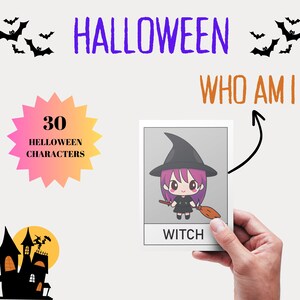 Printable Halloween Who Am I Game Activity for Kids and - Etsy