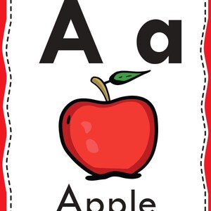 Printable Educational Alphabet Flash Cards, Colorful ABC Flash Cards ...