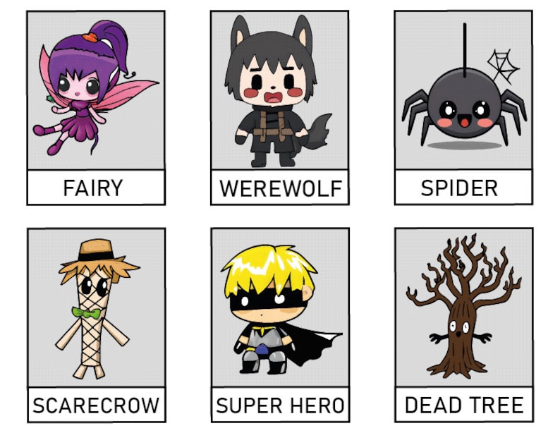 Printable Halloween Who Am I Game Activity for Kids and Family ...