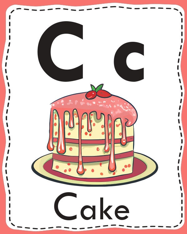 Printable Educational Alphabet Flash Cards, Colorful ABC Flash Cards ...