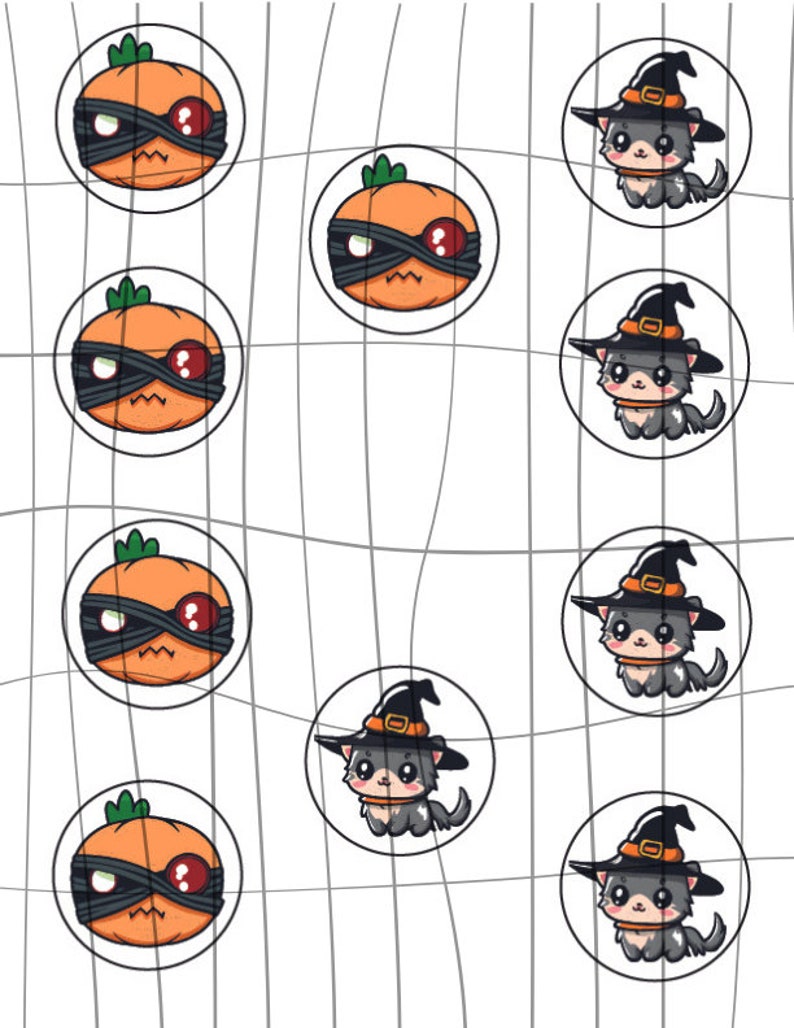 Halloween Themed Printable Tic Tac Toe Game Set Halloween Fun - Etsy