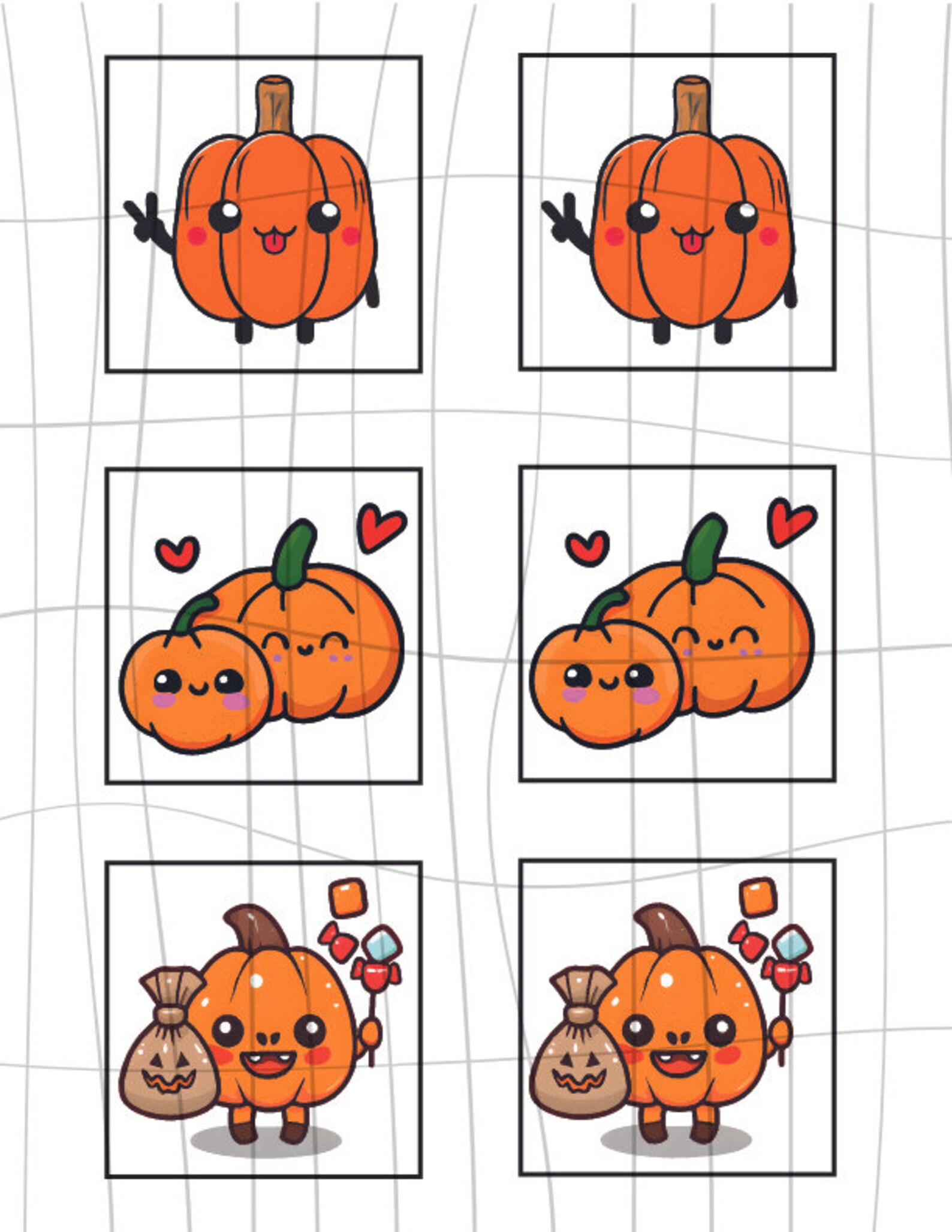 Halloween Themed Printable Memory Matching Games, Pumpkin and Halloween ...