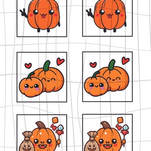 Halloween Themed Printable Memory Matching Games, Pumpkin and Halloween ...