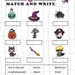 Educational Halloween Themed Printable Word Race and Match and - Etsy