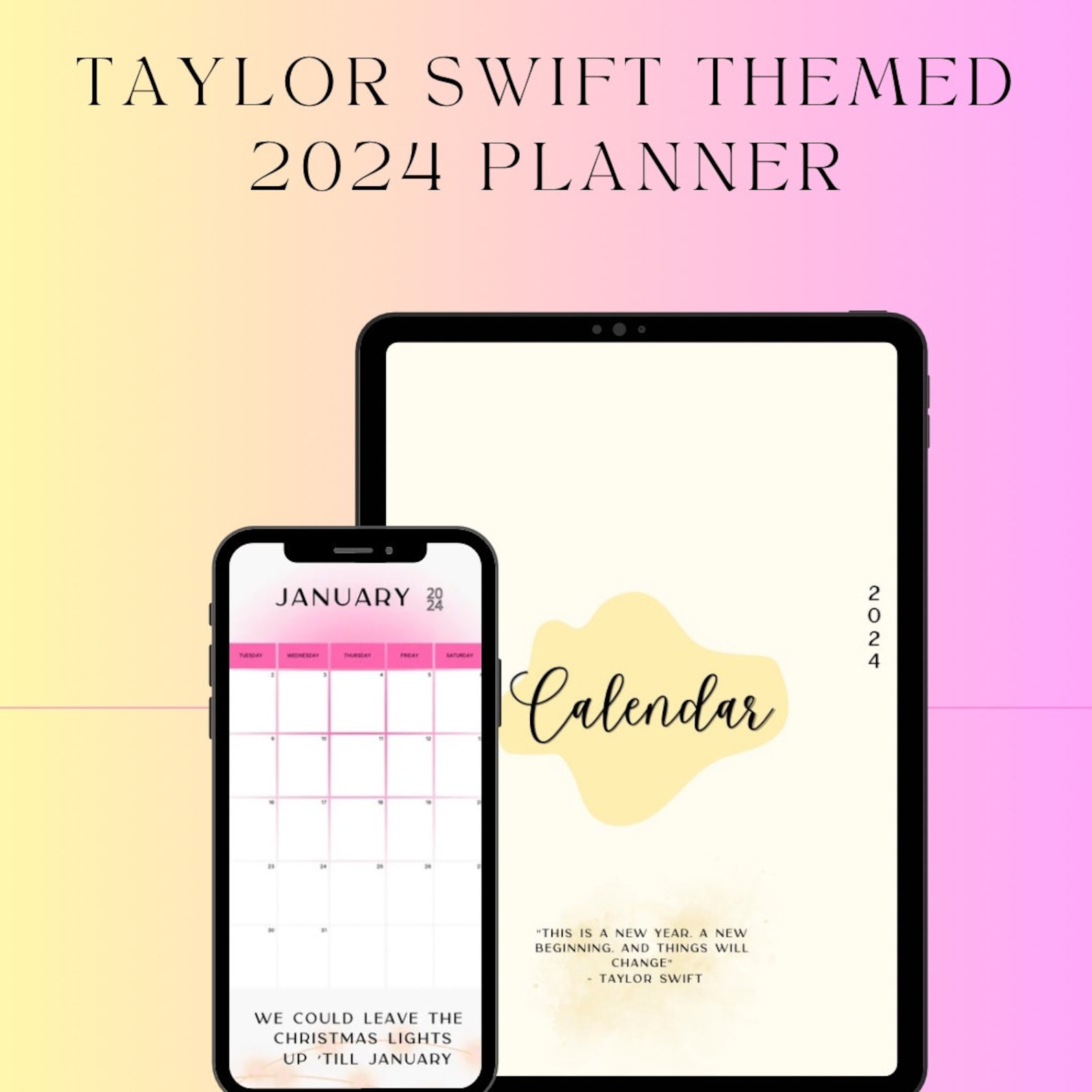 2024 Taylor Swift Themed Calendar - Etsy