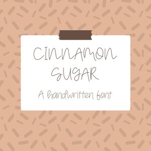 Cinnamon Sugar Font Duo - Handwritten Sans Serif Uppercase and Cursive ...