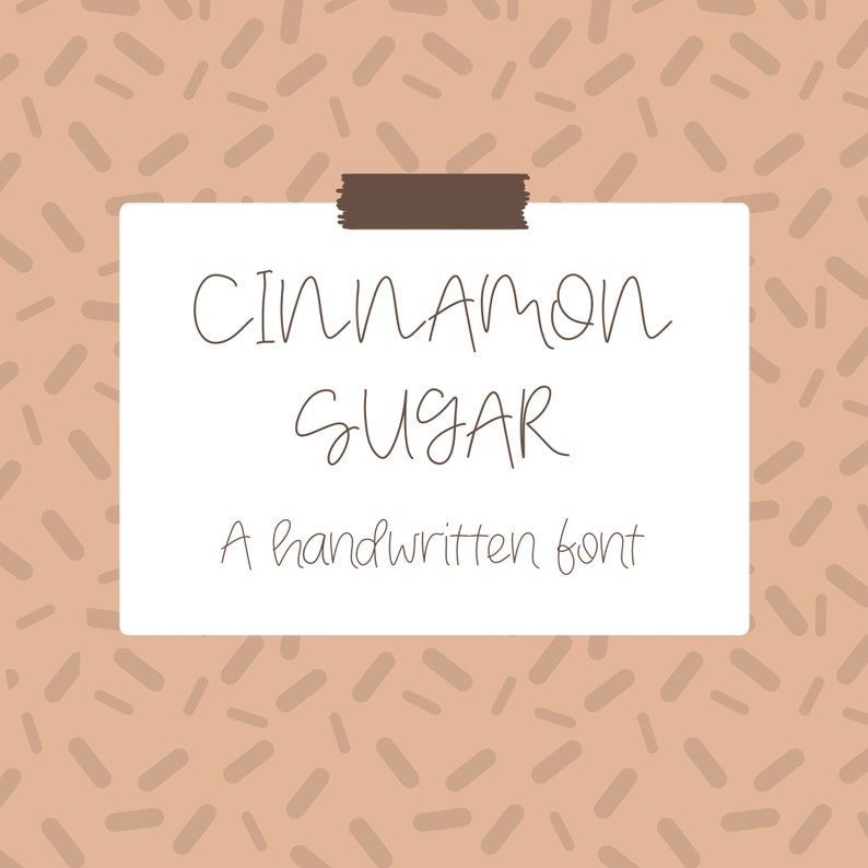 Cinnamon Sugar Font Duo - Handwritten Sans Serif Uppercase and Cursive ...