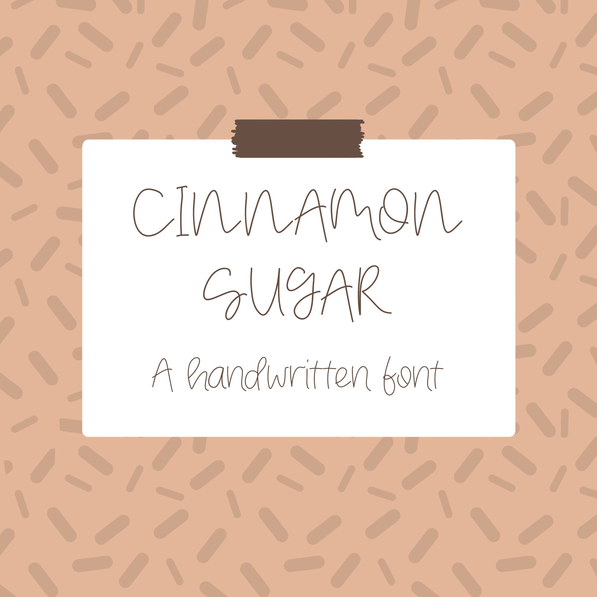 Cinnamon Sugar Font Duo - Handwritten Sans Serif Uppercase and Cursive ...