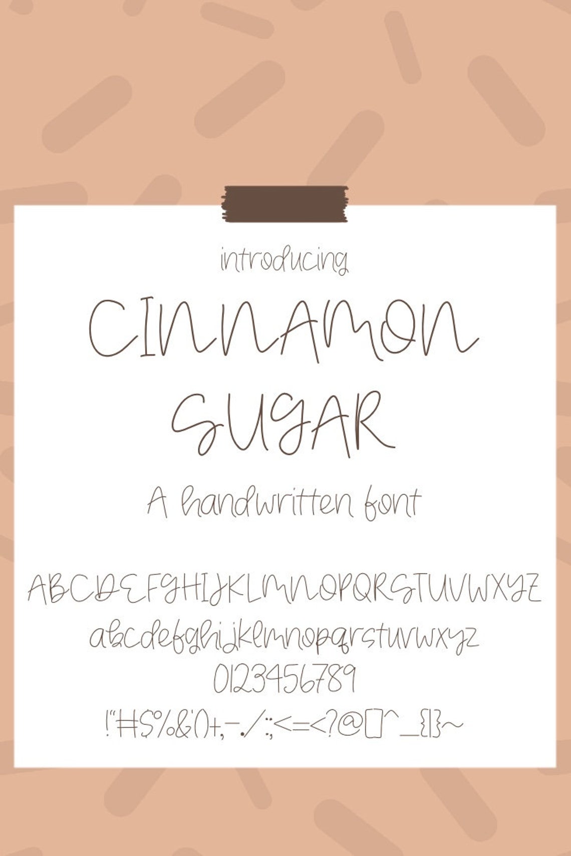 Cinnamon Sugar Font Duo Handwritten Sans Serif Uppercase and Cursive ...