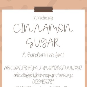 Cinnamon Sugar Font Duo - Handwritten Sans Serif Uppercase and Cursive ...