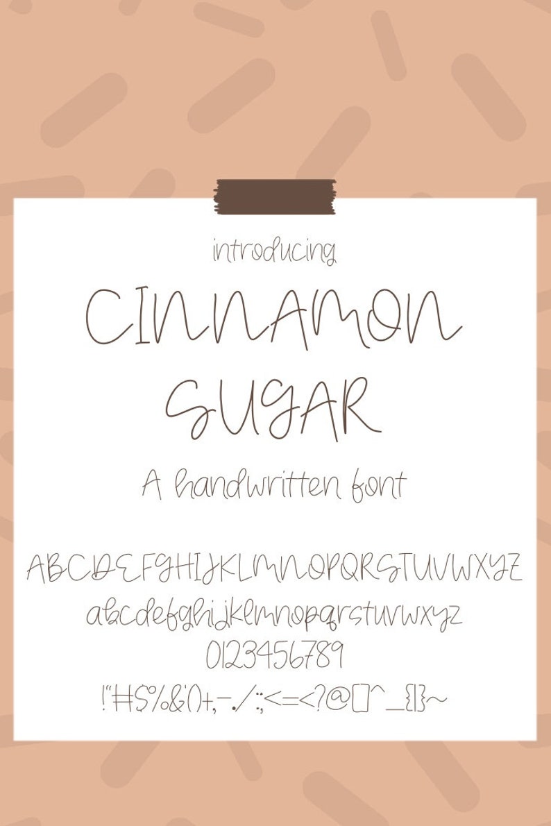 Cinnamon Sugar Font Duo - Handwritten Sans Serif Uppercase and Cursive ...