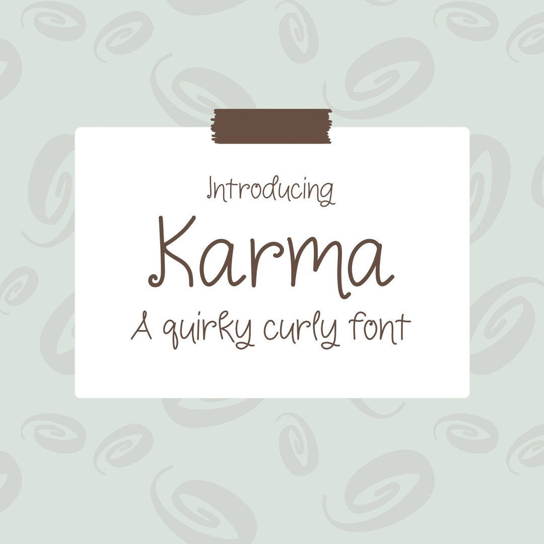 Karma Font: Quirky Handwritten Cursive Fonts for Teachers (OTF File) - Etsy