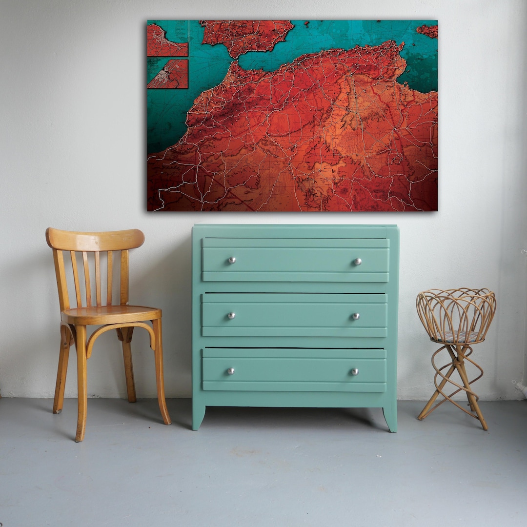 Table Map -north Africa - Etsy