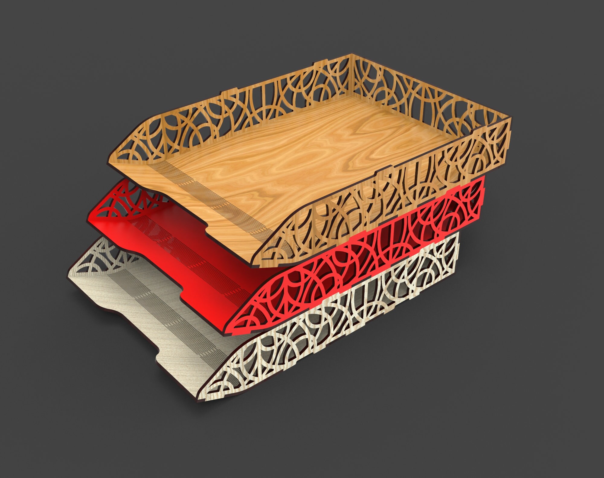 Office Desk Organiser Stackable Paper Tray, Document Organizer Svg and ...