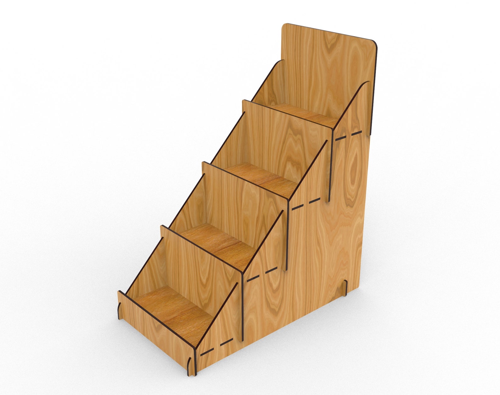 Display Stand Svg Files for Laser Cut Glowforge and Cricut Wooden Shelf ...