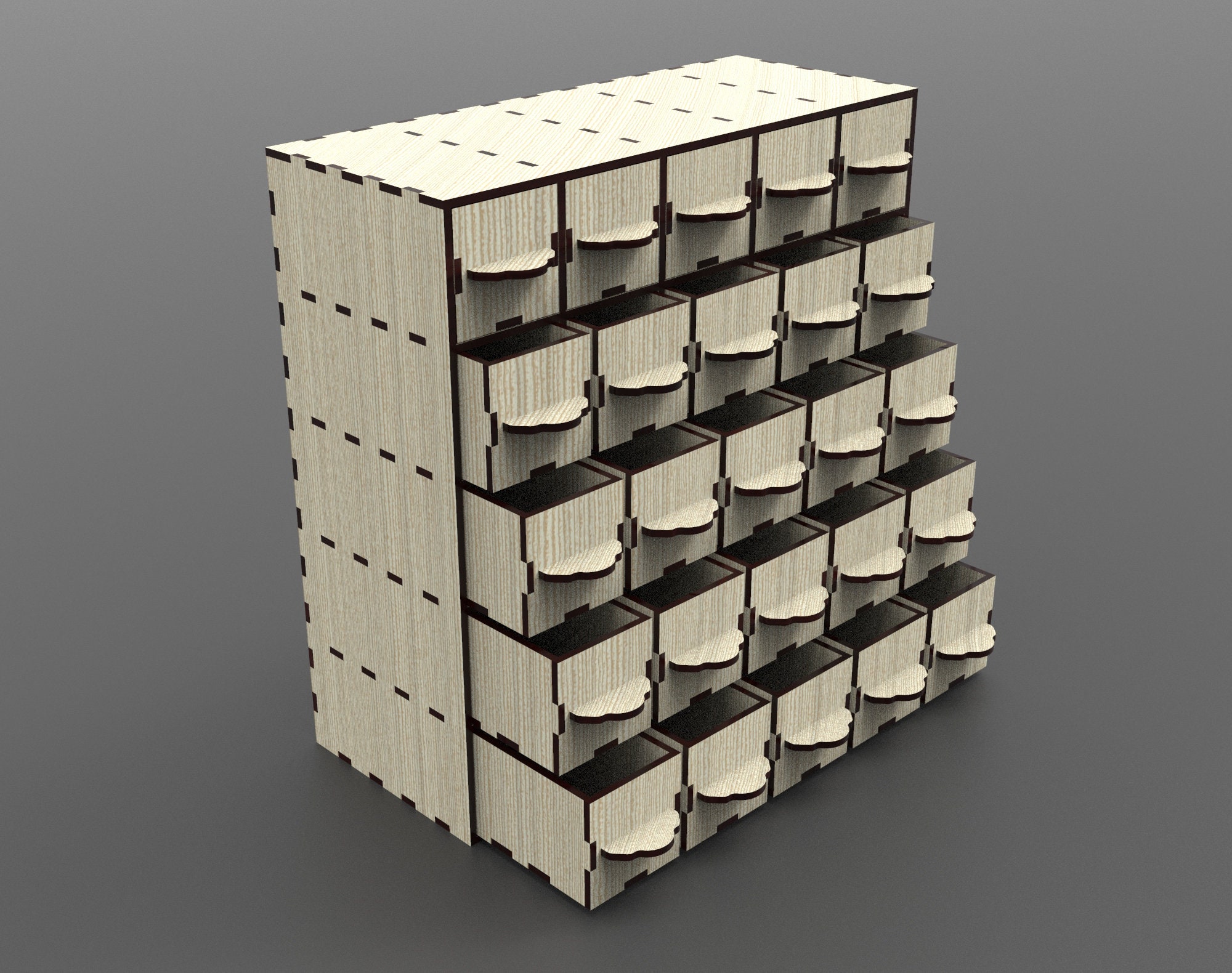 Desktop Storage Drawer Set Svg Laser Cutting Files With - Etsy