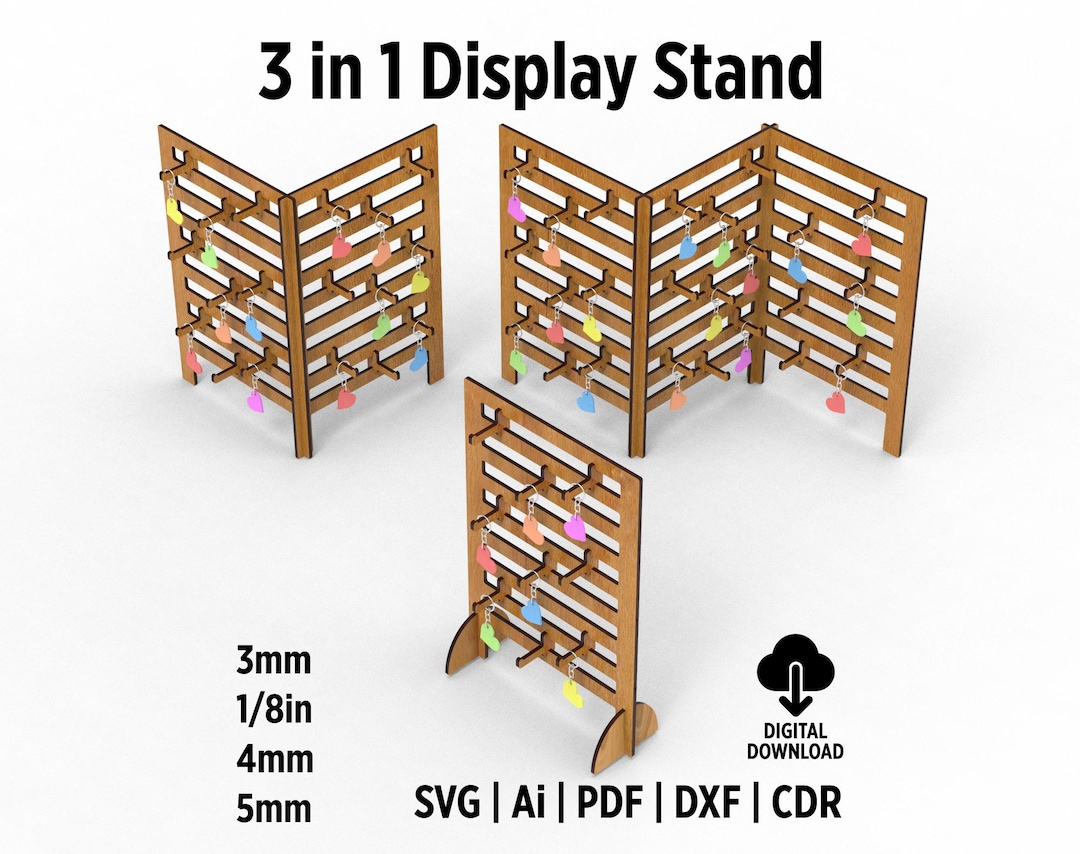 Ornaments, Jewelry and Keychains Adjustable Display Stand Svg Files for ...