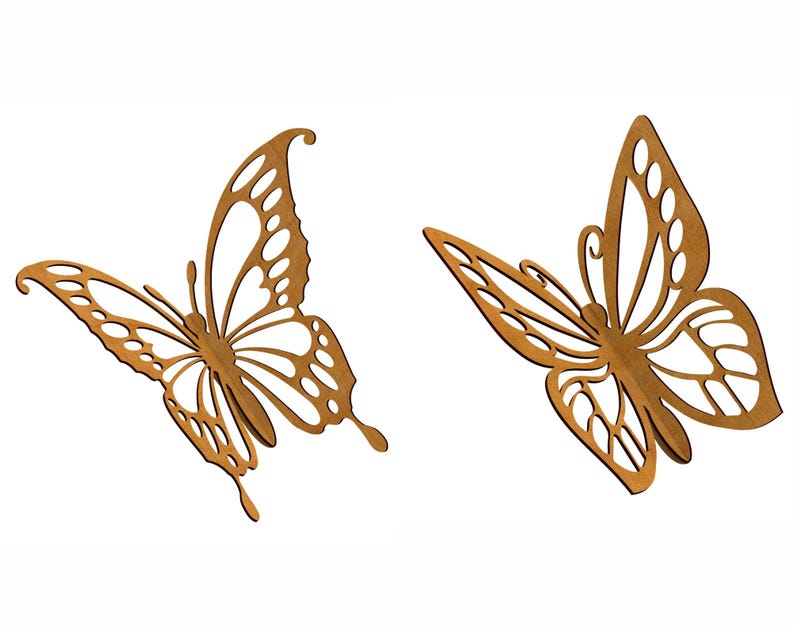 3D Butterfly Bundle Laser Cut Files, Wooden Interlocking Butterfly ...
