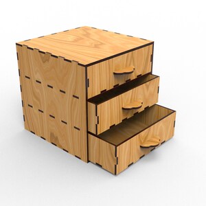 Desktop Storage Drawer Set Svg Laser Cutting Files With Different Sizes ...