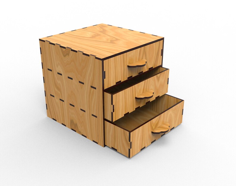 Desktop Storage Drawer Set Svg Laser Cutting Files With Different Sizes ...