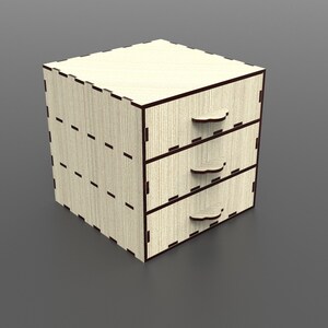 Desktop Storage Drawer Set Svg Laser Cutting Files With - Etsy