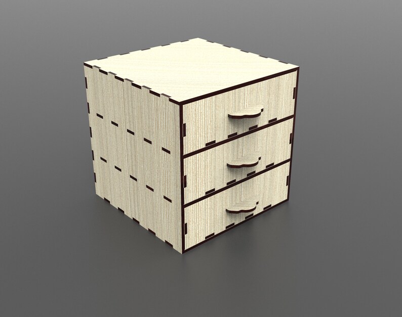 Desktop Storage Drawer Set Svg Laser Cutting Files With - Etsy