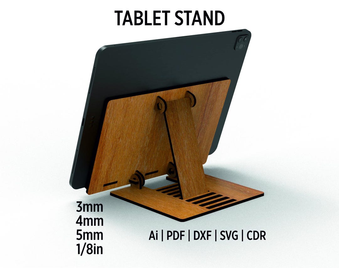 Adjustable Tablet / iPad / Graphic Tablet Holder Stand Svg and Dxf ...