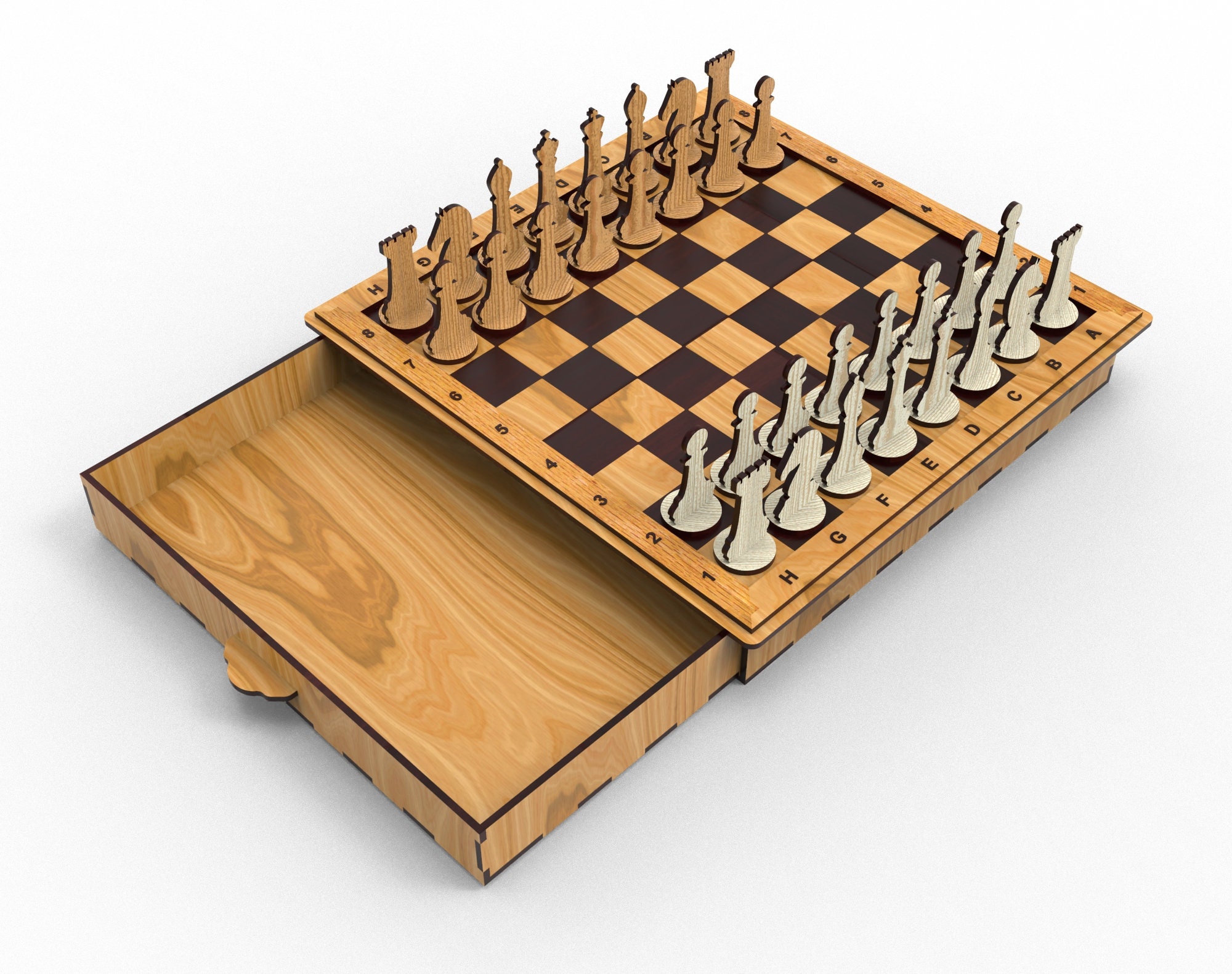 Chess Set Laser Cutting File, Board Game Svg Files Digital Download ...