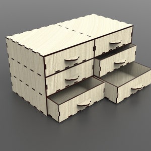 Desktop Storage Drawer Set Svg Laser Cutting Files With - Etsy