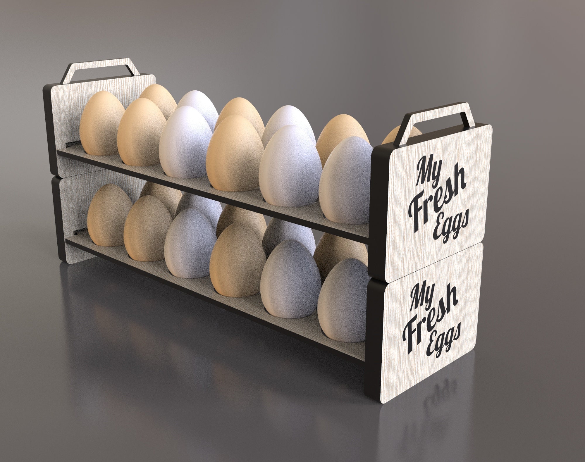 Fresh Egg Holder, Stackable, Laser Cutting File, Dxf, Svg, Cdr, AI, Pdf ...