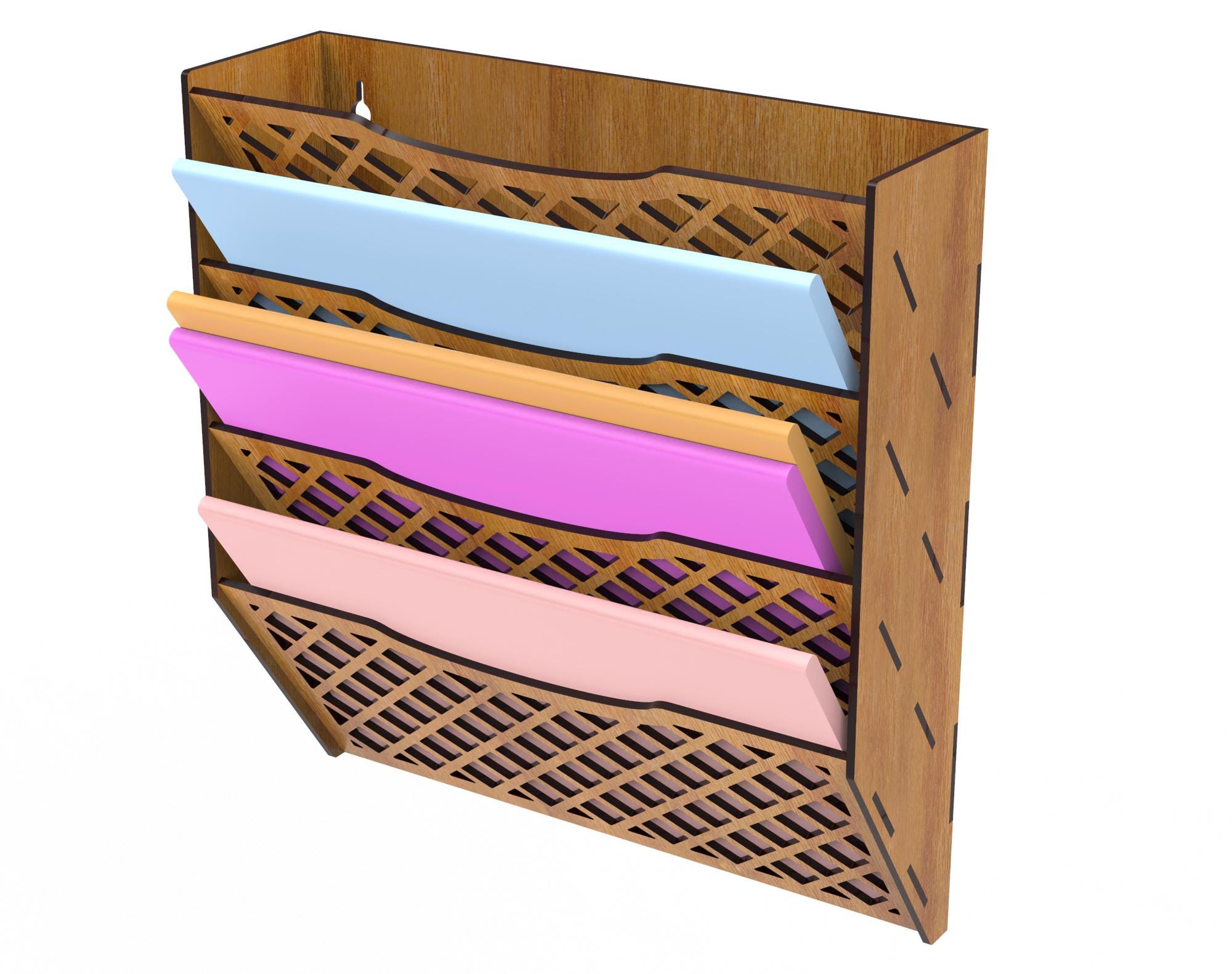 Wall Rack and Magazine Organizer Dxf, Svg Laser Cut Files, Stylish and ...