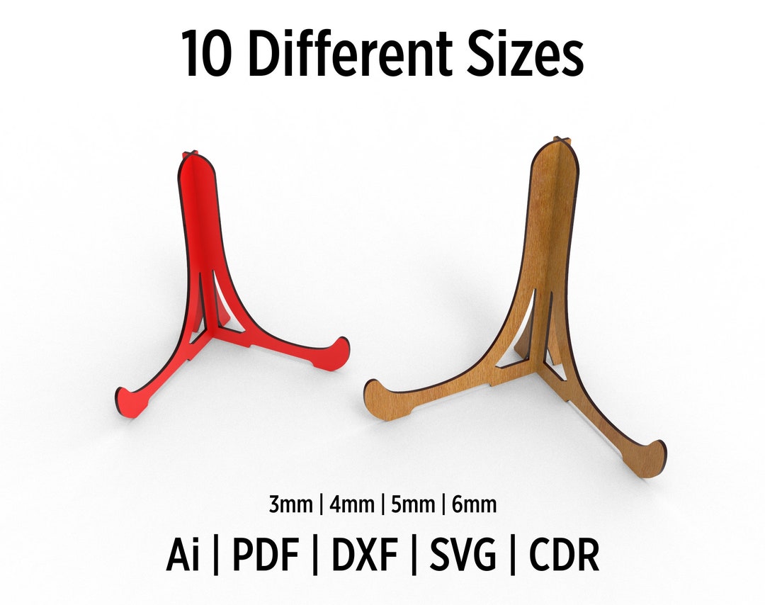 Laser Cut Easel Stand in 10 Different Sizes, Plate Stand, Photo Frame ...