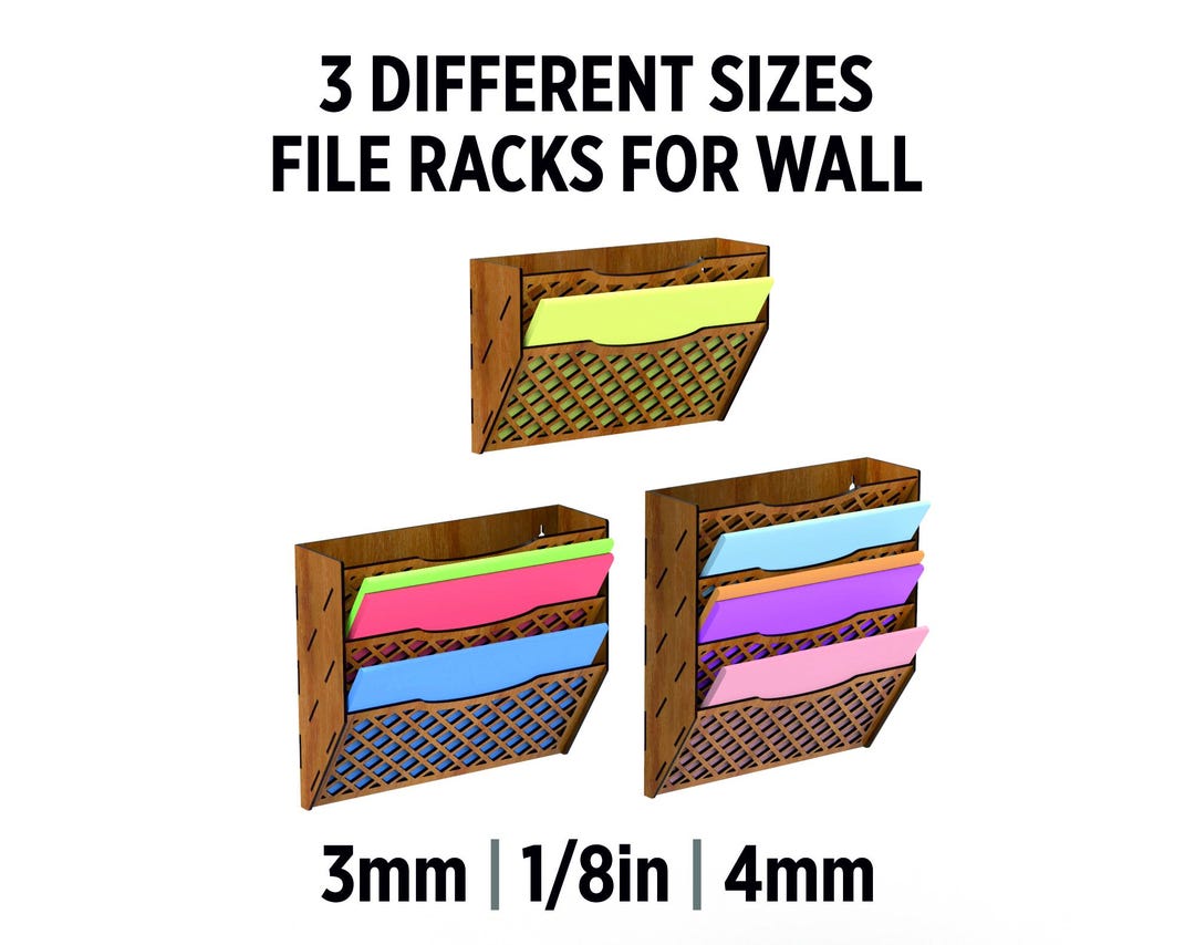 Wall Rack and Magazine Organizer Dxf, Svg Laser Cut Files, Stylish and ...
